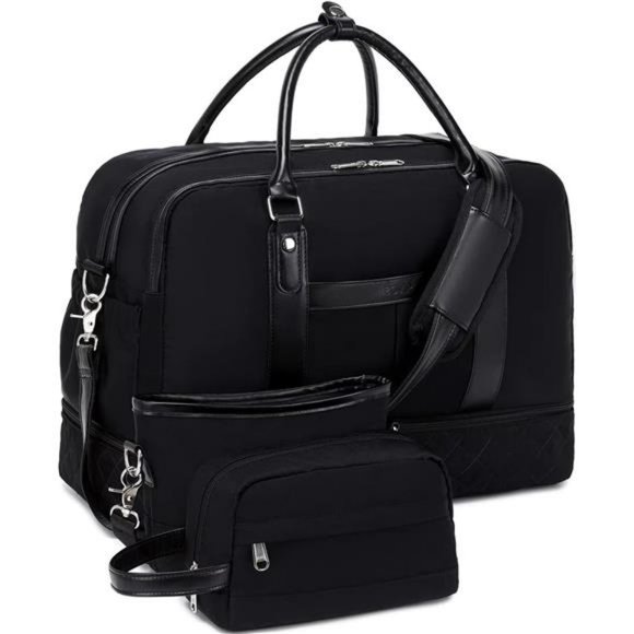 Bags | Weekender Bag Large Nylon Travel Bag Carry On For Women 3in1 ...